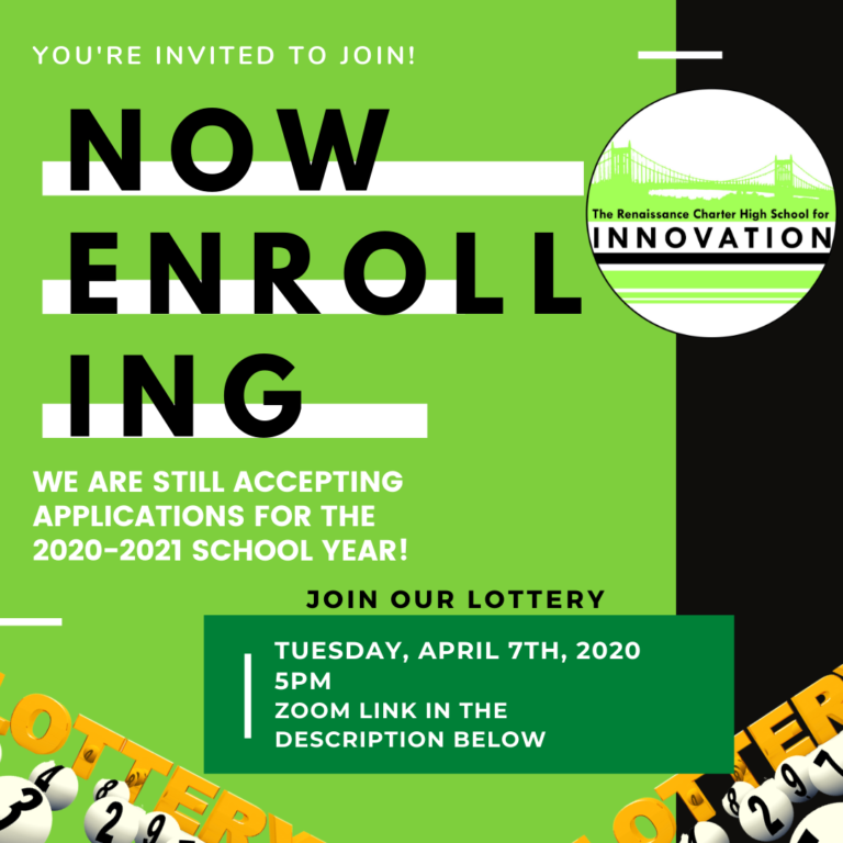 2020-2021 Admissions Lottery - Innovation Charter High School